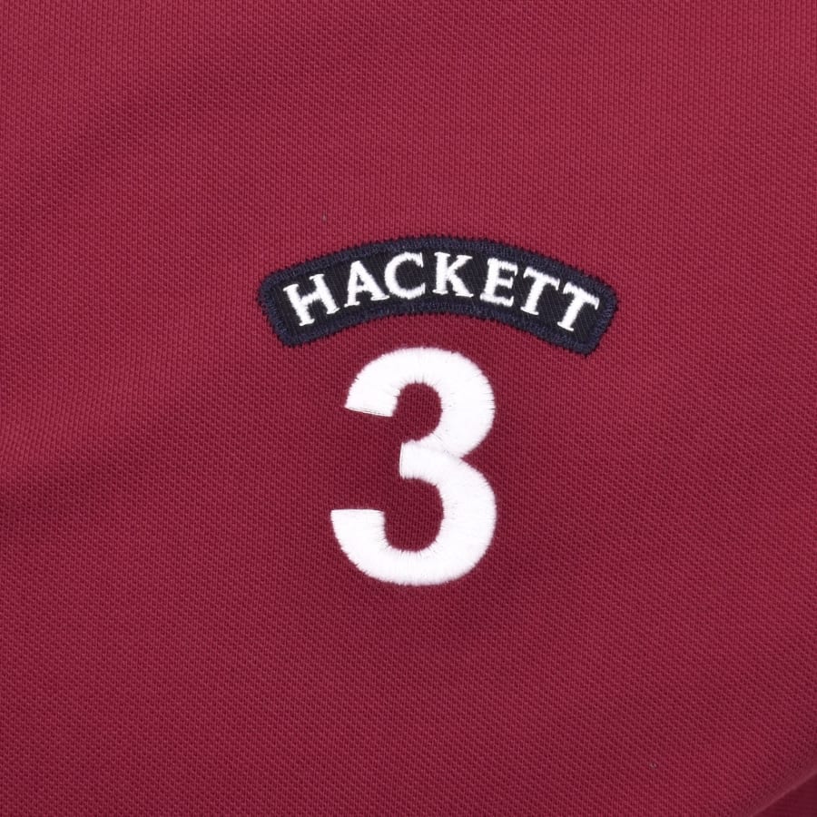 Hackett Number Polo T Shirt Red | Mainline Menswear